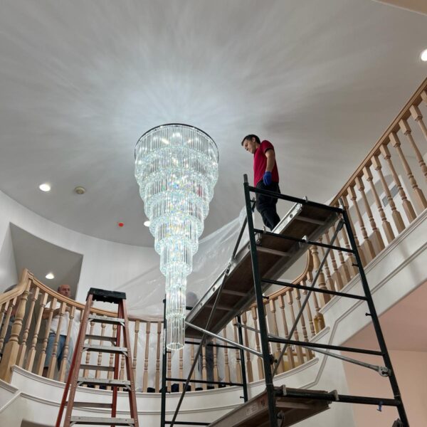 Crystal Chandelier Installation - Crystal City Line
